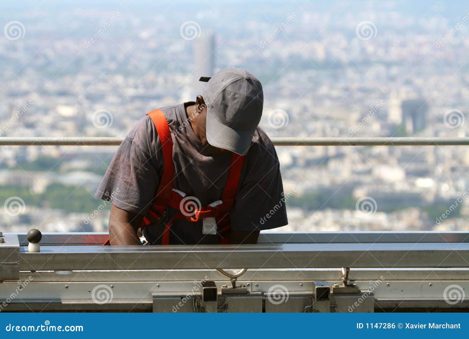 High worker stock photo. Image of nacelle, security, renovation - 1147286