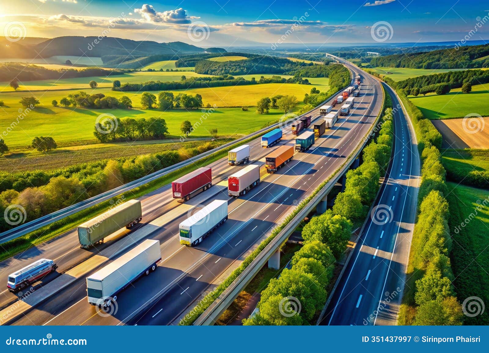 Intermodal Transportation Line Icons Collection. Containerization ...