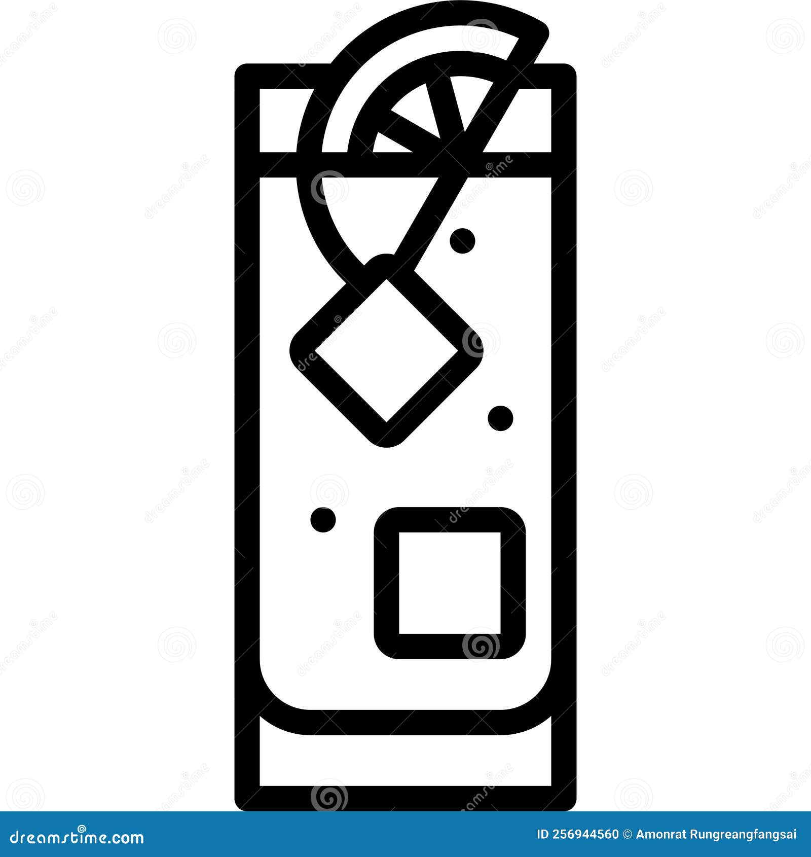 Highball Cocktail Icon, Alcoholic Mixed Drink Vector Stock Vector ...