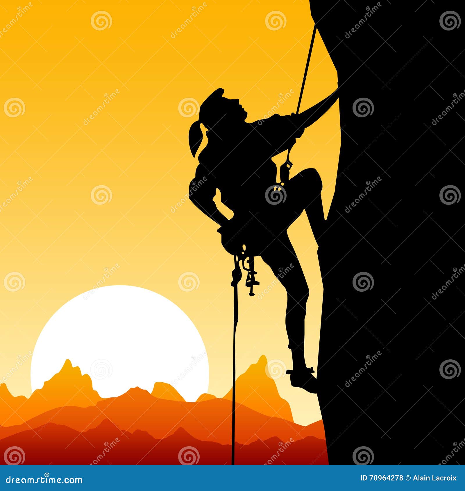 Higher stock illustration. Illustration of higher, climber - 70964278