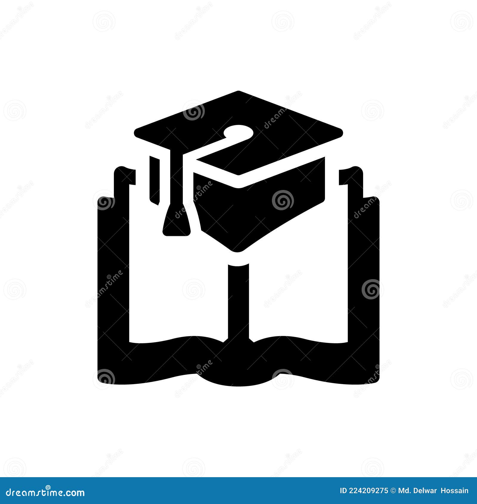 Higher education icon stock vector. Illustration of sign - 224209275