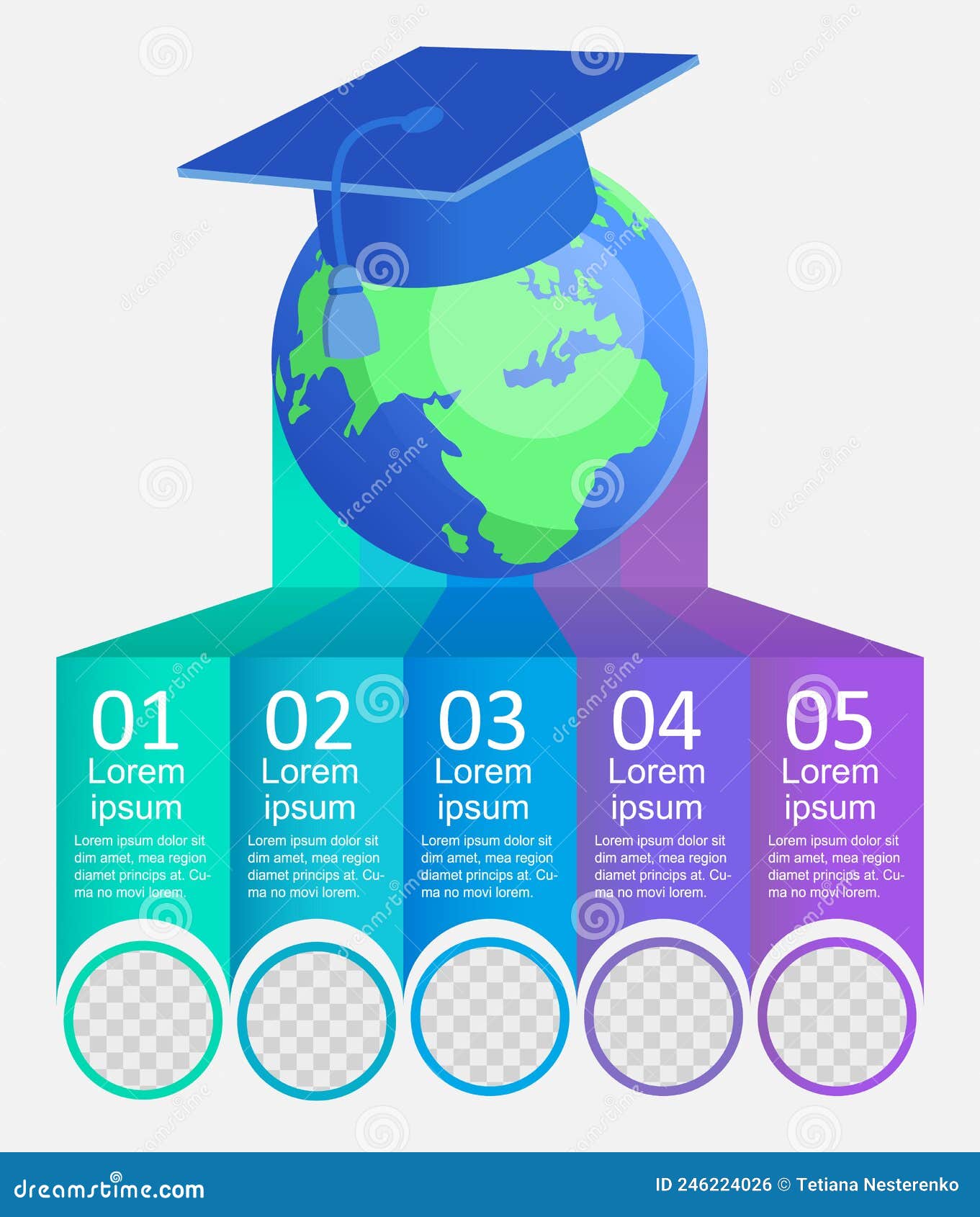 Higher Education Infographic Chart Design Template Stock Vector ...