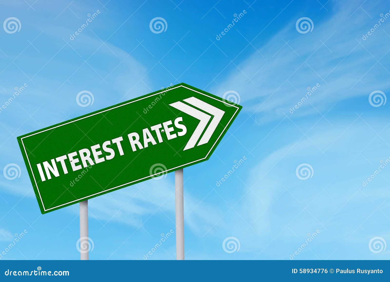 Higher Interest Rates stock photo. Image of financing - 58934776