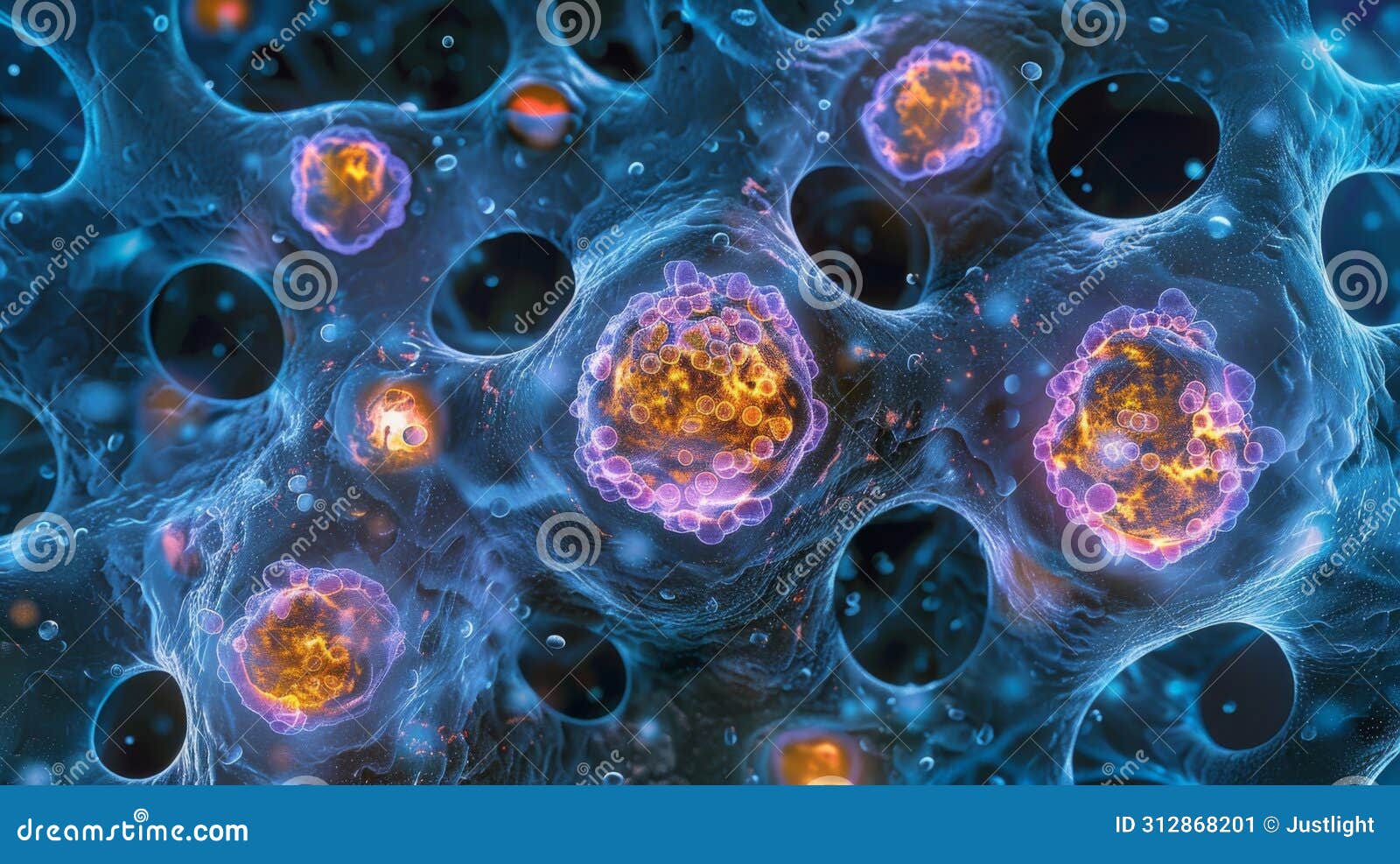 Higher Magnification View Of The Nucleus With Labeled Components Such ...