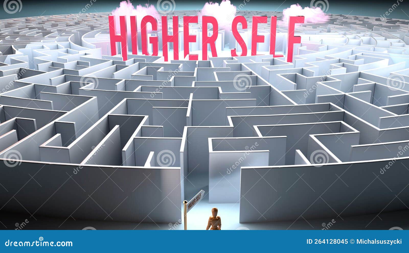 Higher Self and a Complicated Path To it Stock Illustration ...