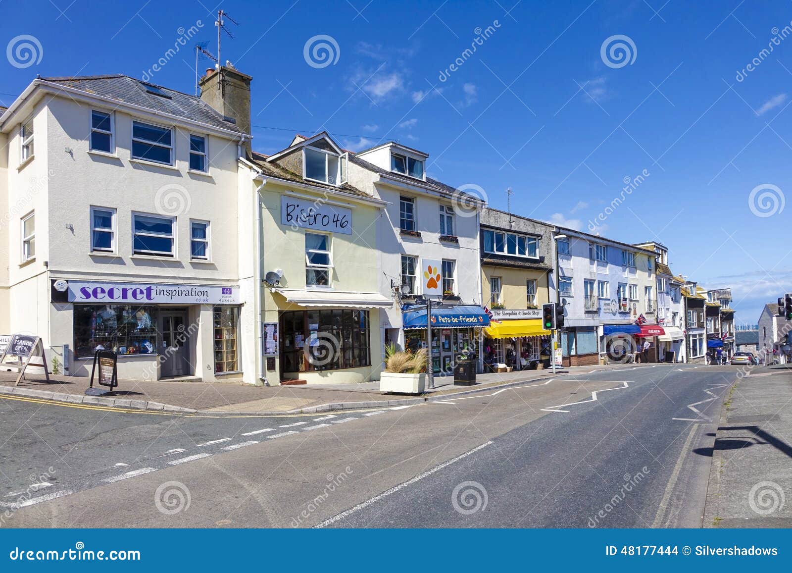 Higher Street Brixham Devon England UK Editorial Stock Image - Image of ...