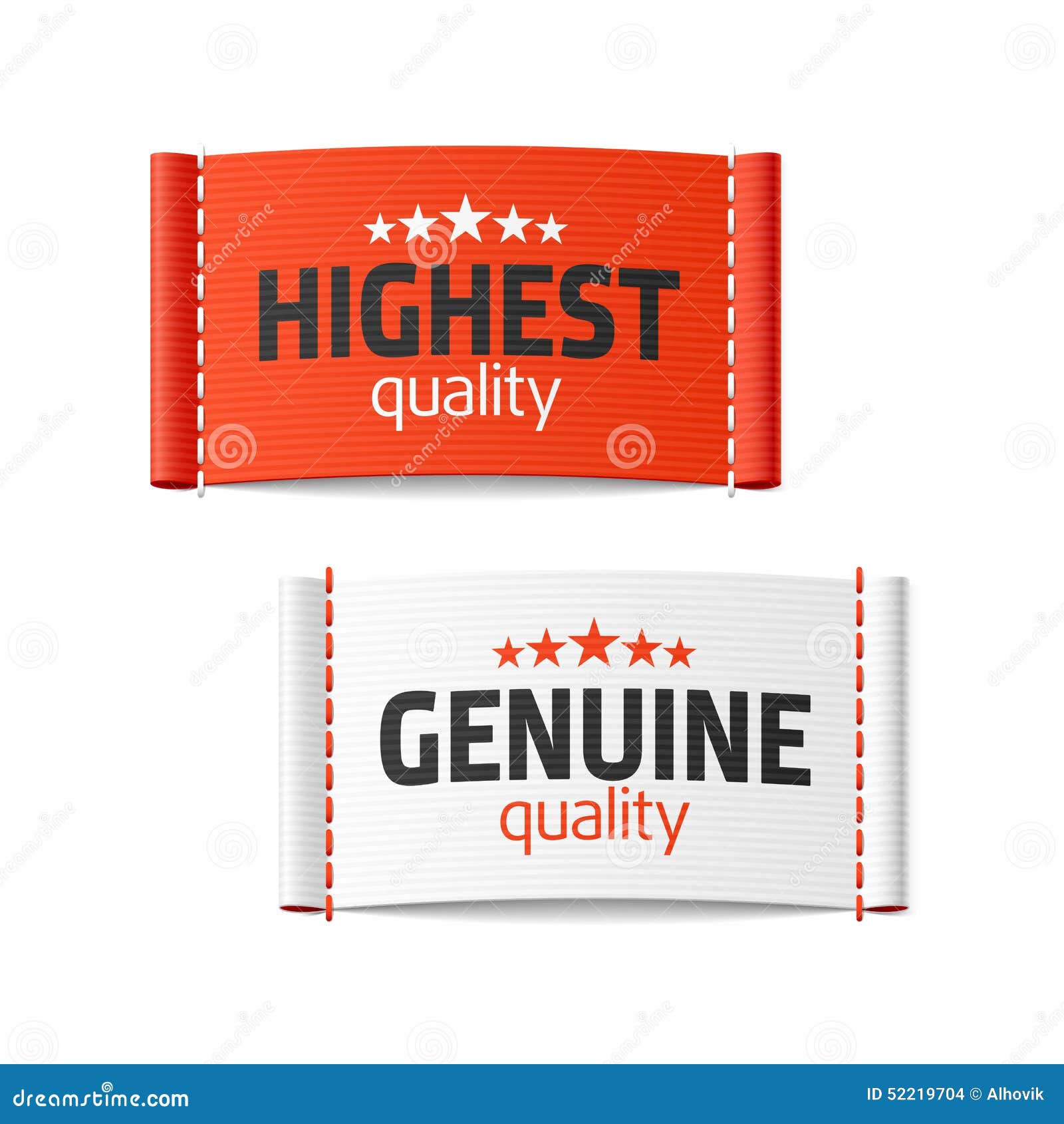 Highest and Genuine Quality Clothing Labels Stock Vector - Illustration ...