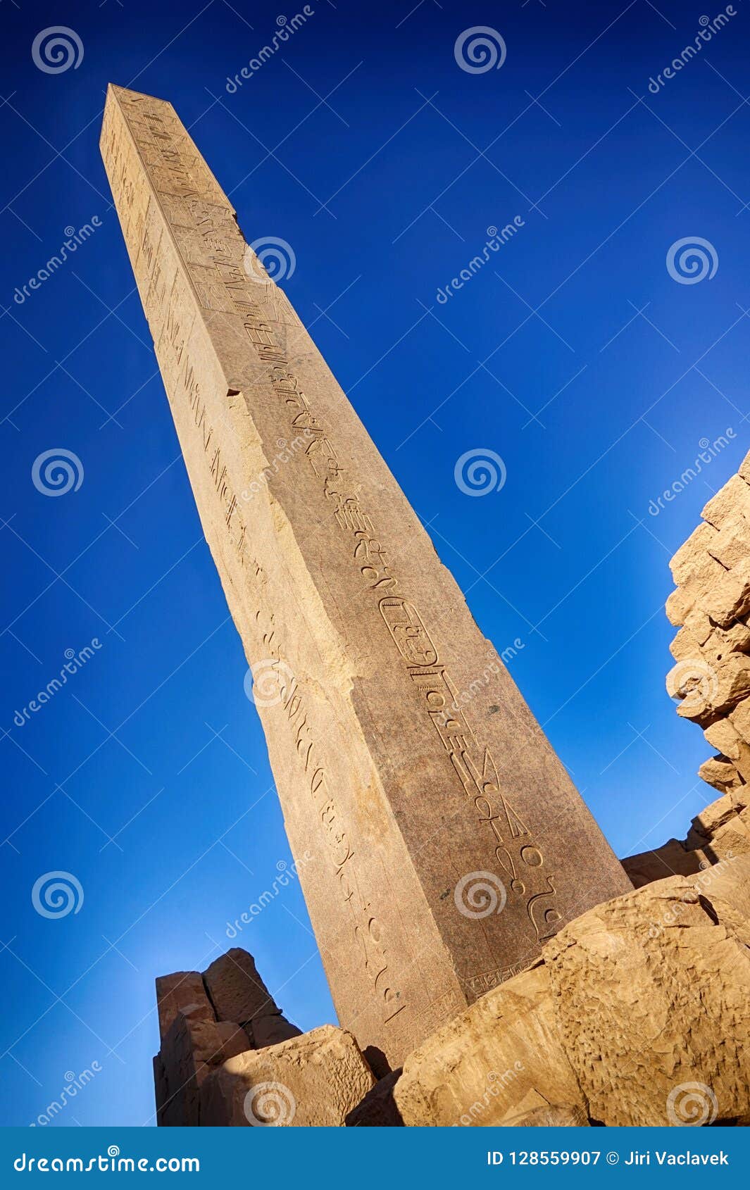 Highest Monolyth from Egypt Karnak Stock Image - Image of granite ...