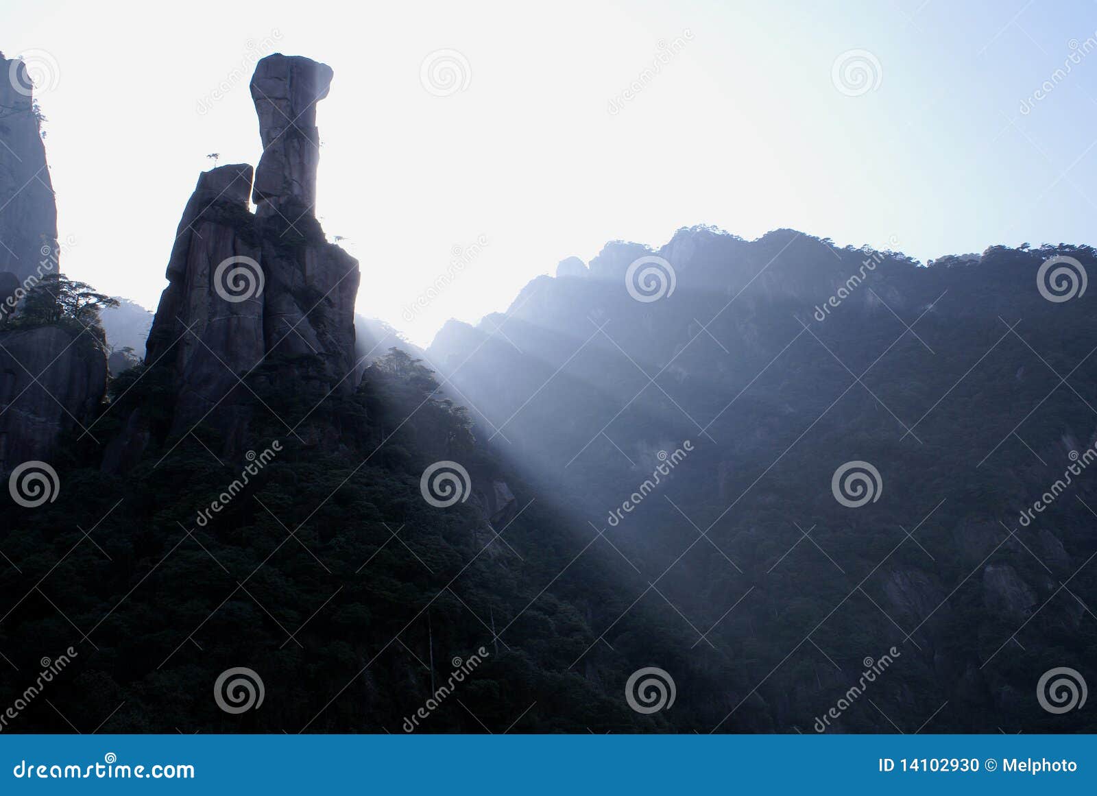 Highest Mountan Peak in JiangXi, China Stock Photo - Image of greenery ...
