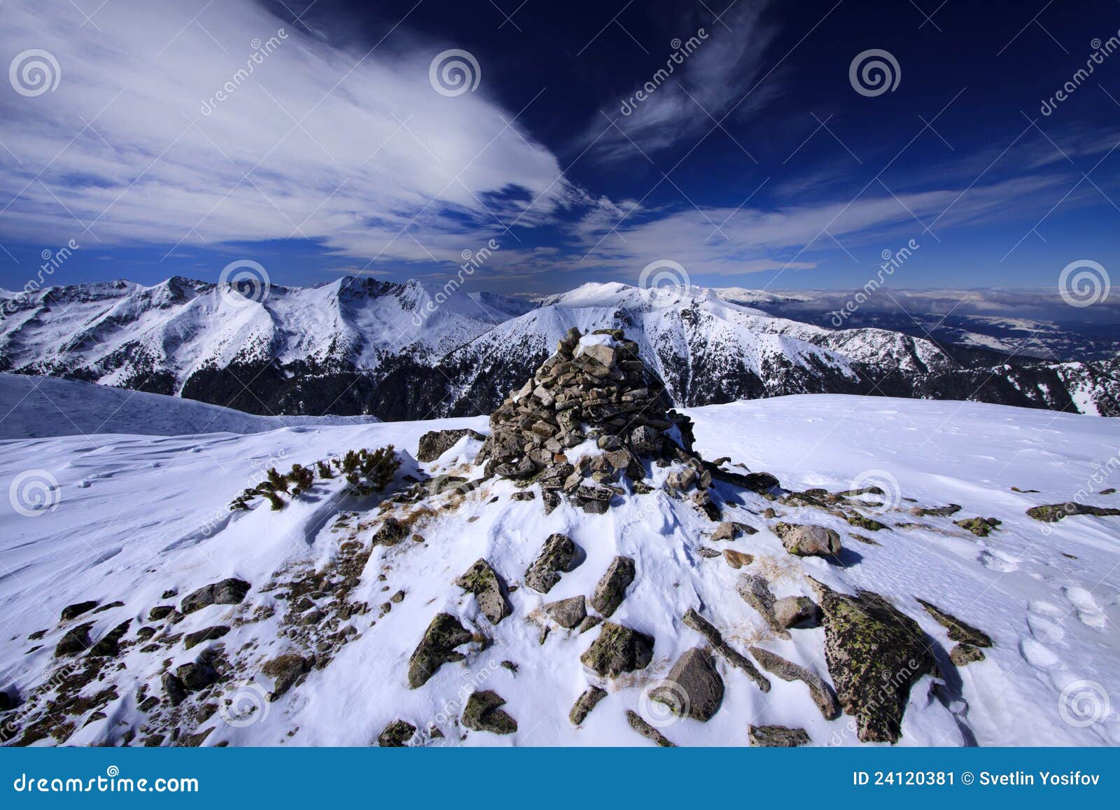 At the highest point. stock image. Image of mountain - 24120381