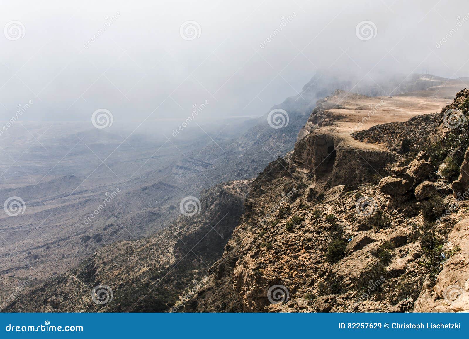 Jabal Samhan In Dhofar Mountains Near Mirbat, Oman. Royalty-Free Stock ...