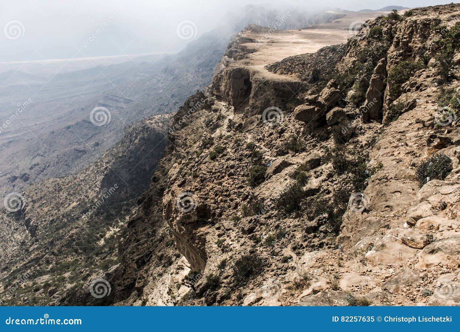 Highest Point Jabal Samhan Mountain Viewpoint Dhofar Mountains Oman 3 ...