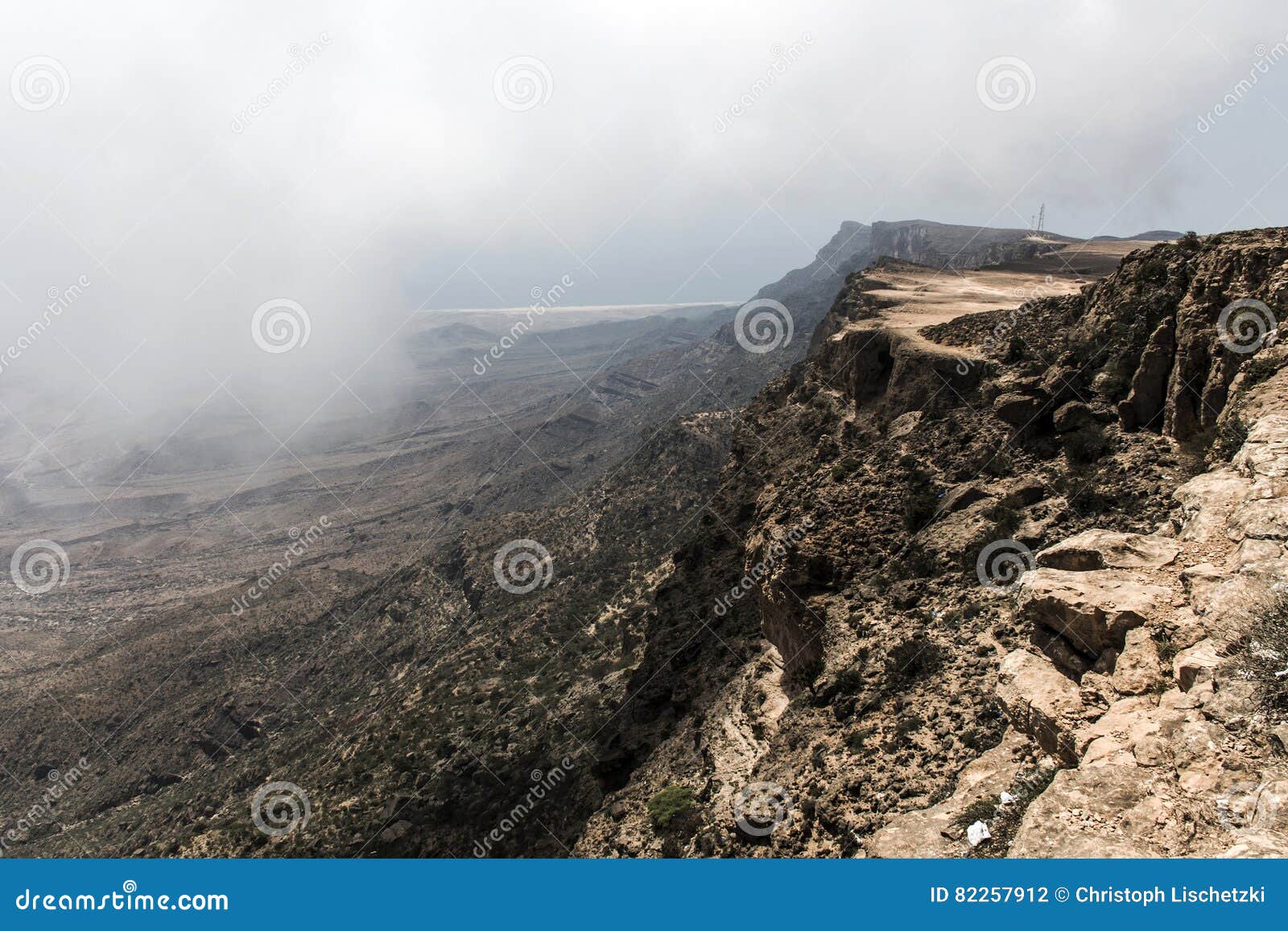 Jabal Samhan In Dhofar Mountains Near Mirbat, Oman. Royalty-Free Stock ...