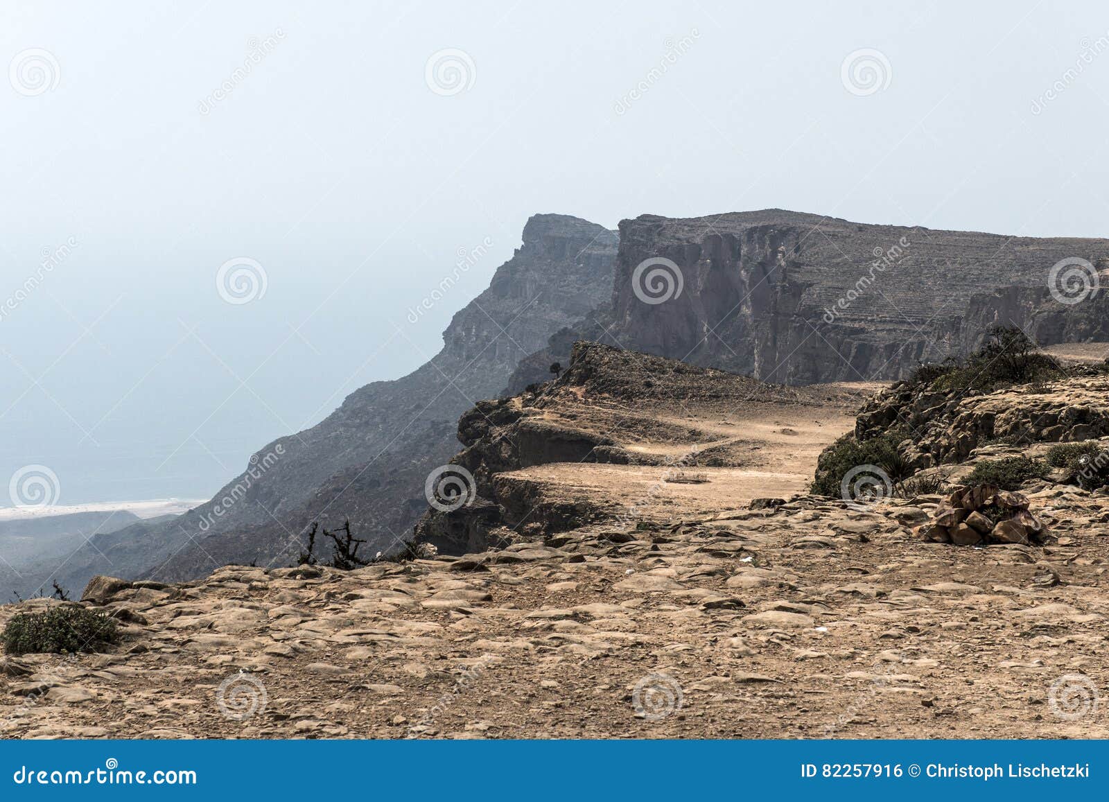 Jabal Samhan In Dhofar Mountains Near Mirbat, Oman. Royalty-Free Stock ...
