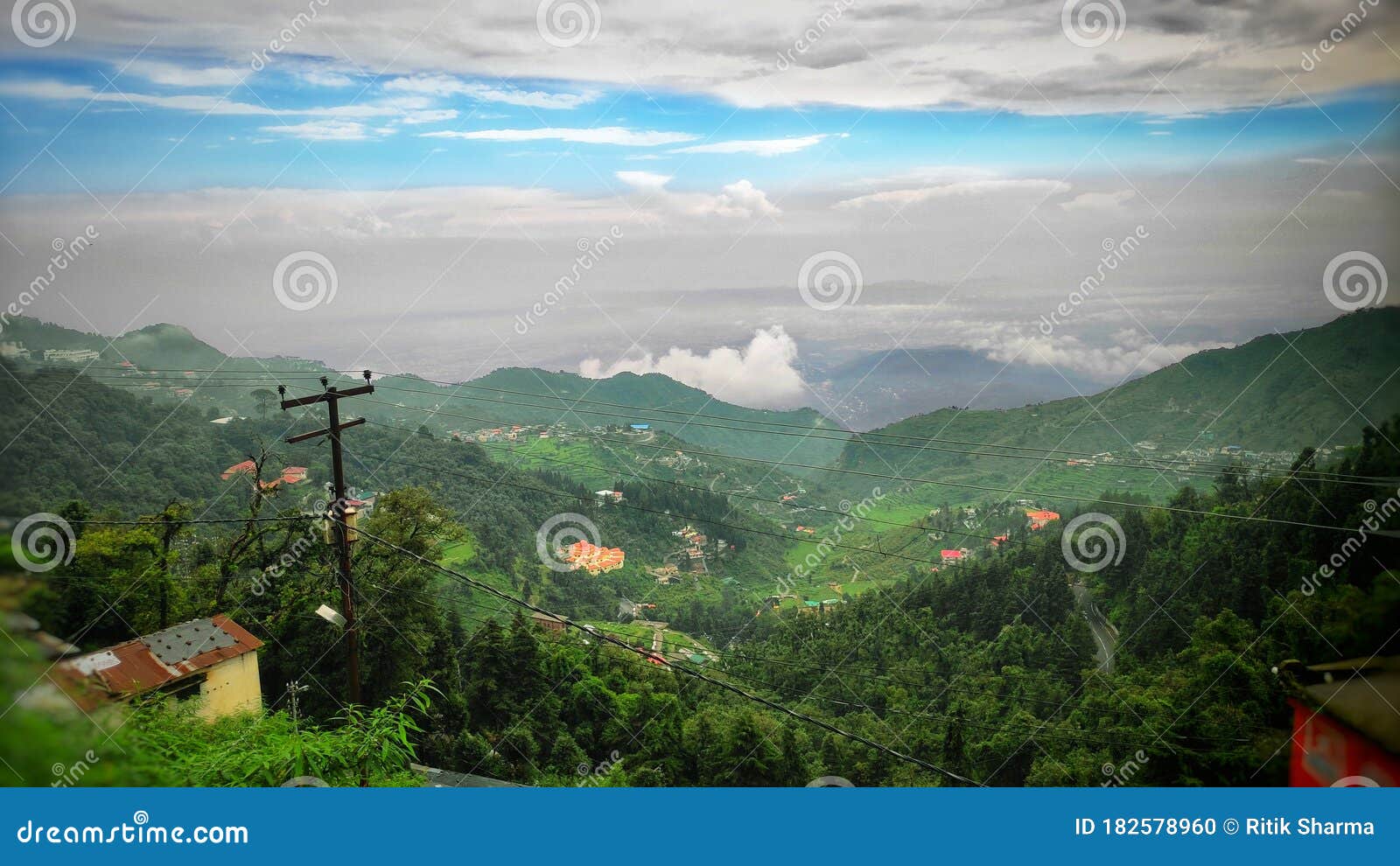 At the Highest Point of Mussorie Uttrakhand Stock Photo - Image of town ...
