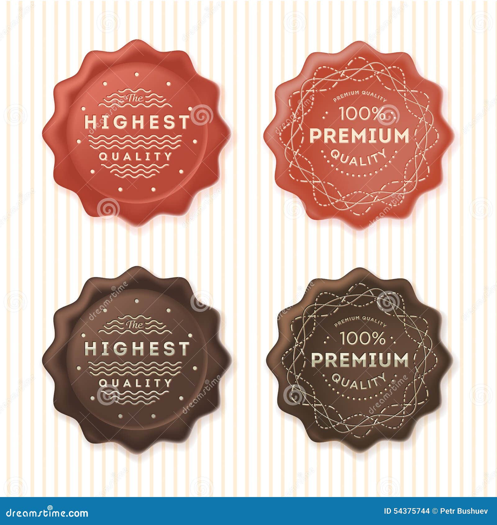 Highest Quality and 100 Premium Labels. Stock Illustration ...