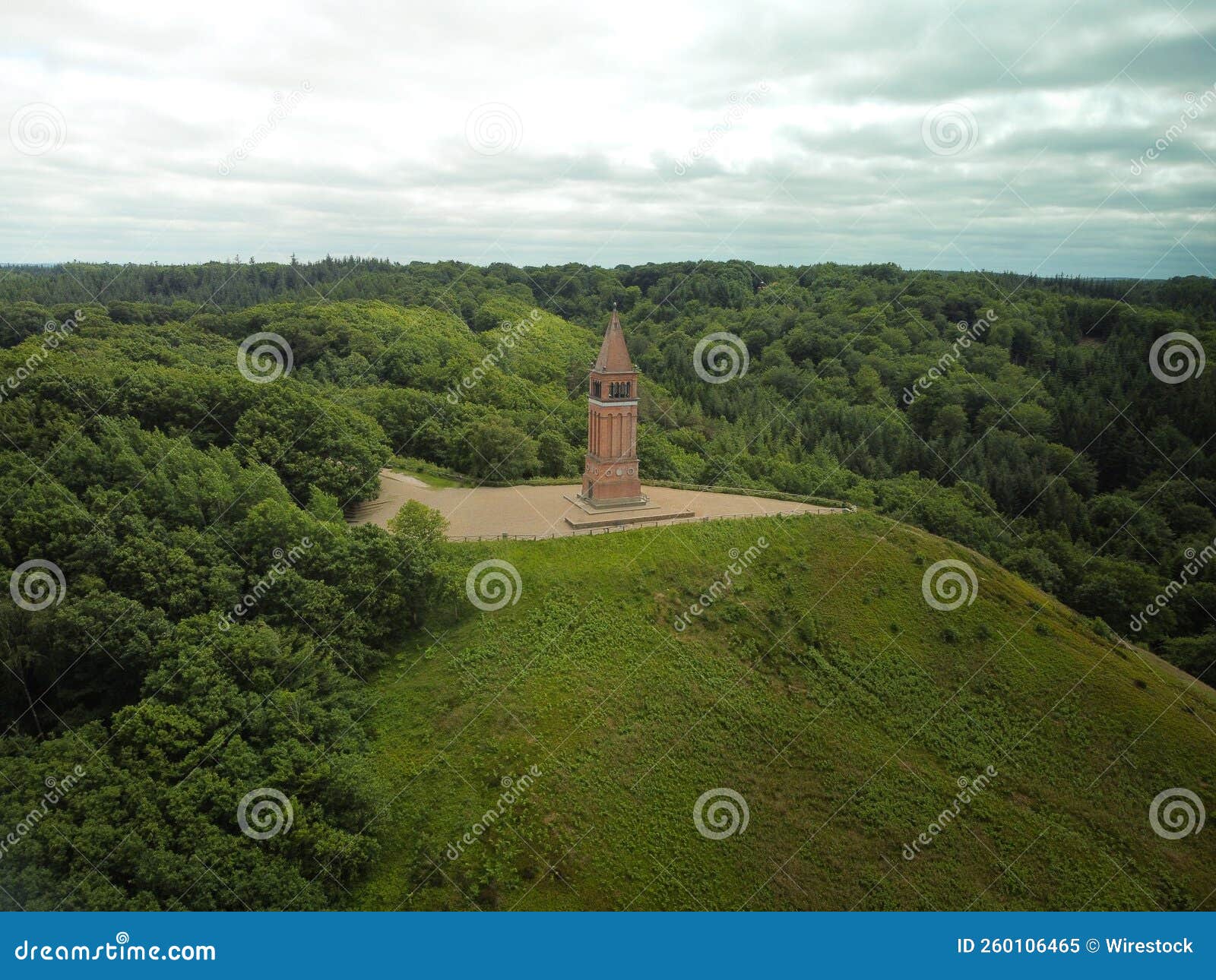 Highest Sky Mountain Top with Tower Surrounded by Thick Forest in ...