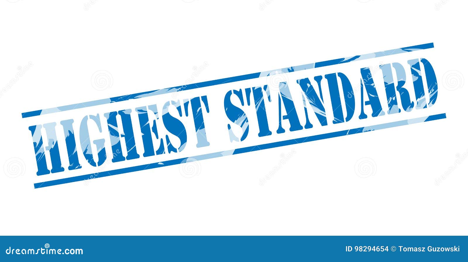 Highest Standard Blue Stamp Stock Illustration - Illustration of ...
