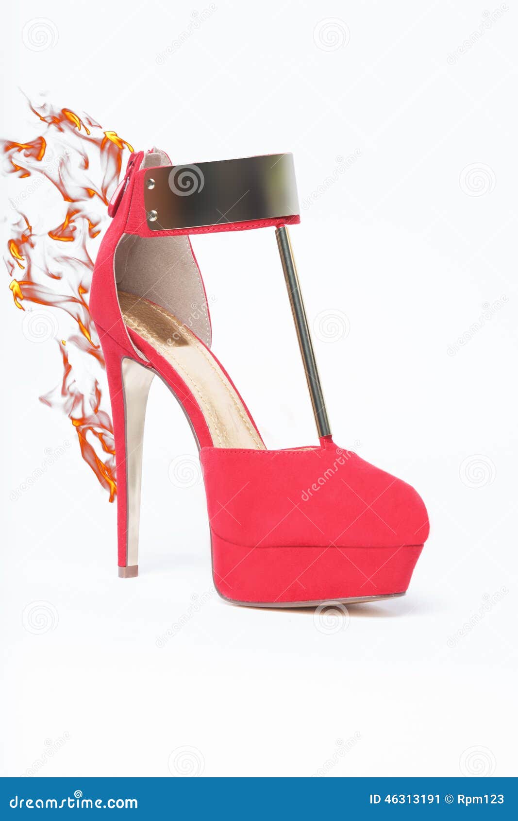 Highheel on fire stock image. Image of fire, flame, shoefashion - 46313191
