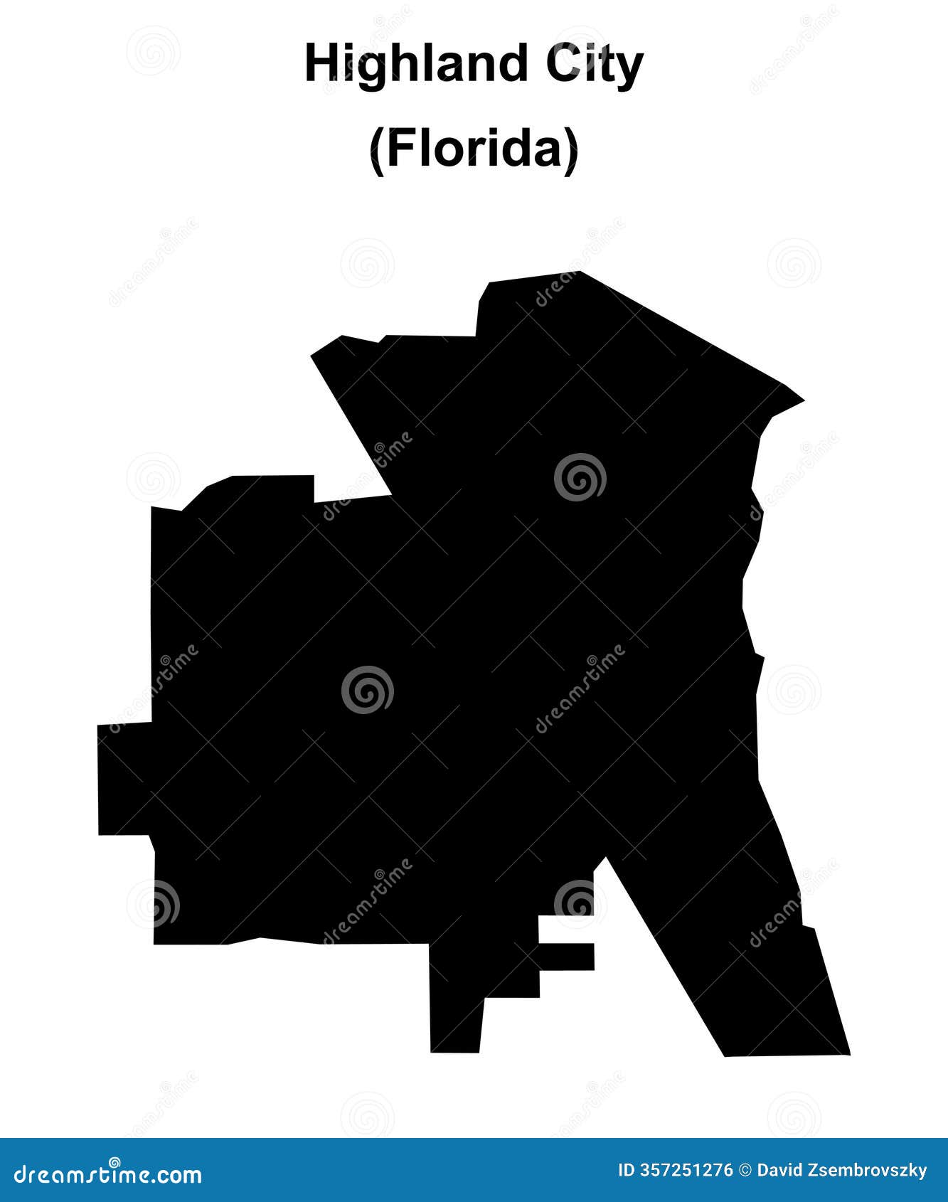 Highland Outline Map Vector Illustration | CartoonDealer.com #357613552