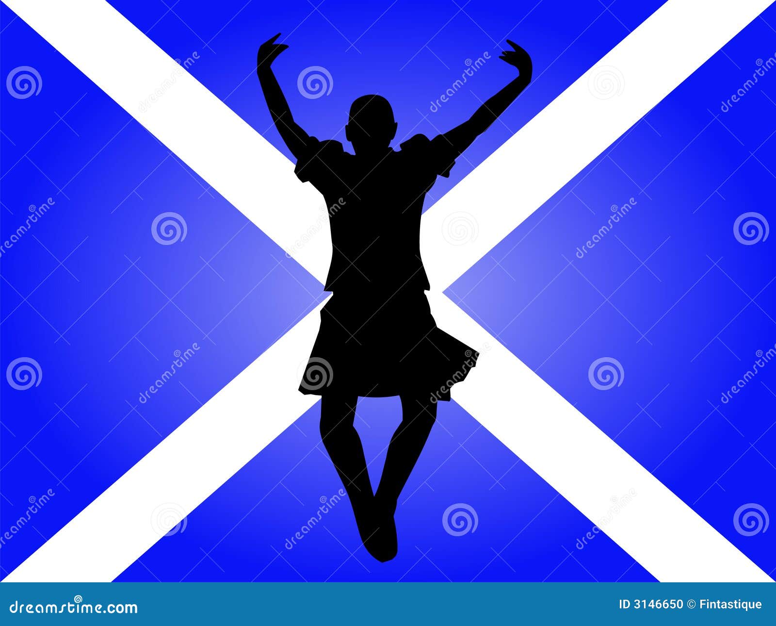 Highland dancer leaping stock vector. Illustration of dancing - 3146650