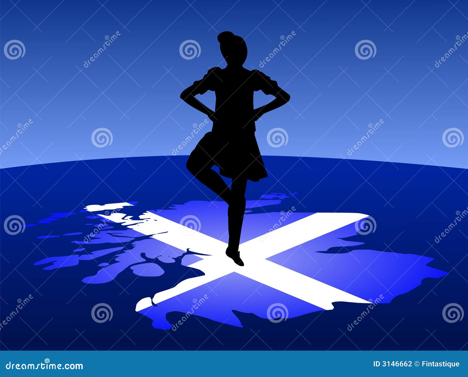 Highland dancer on map stock vector. Illustration of scottish - 3146662