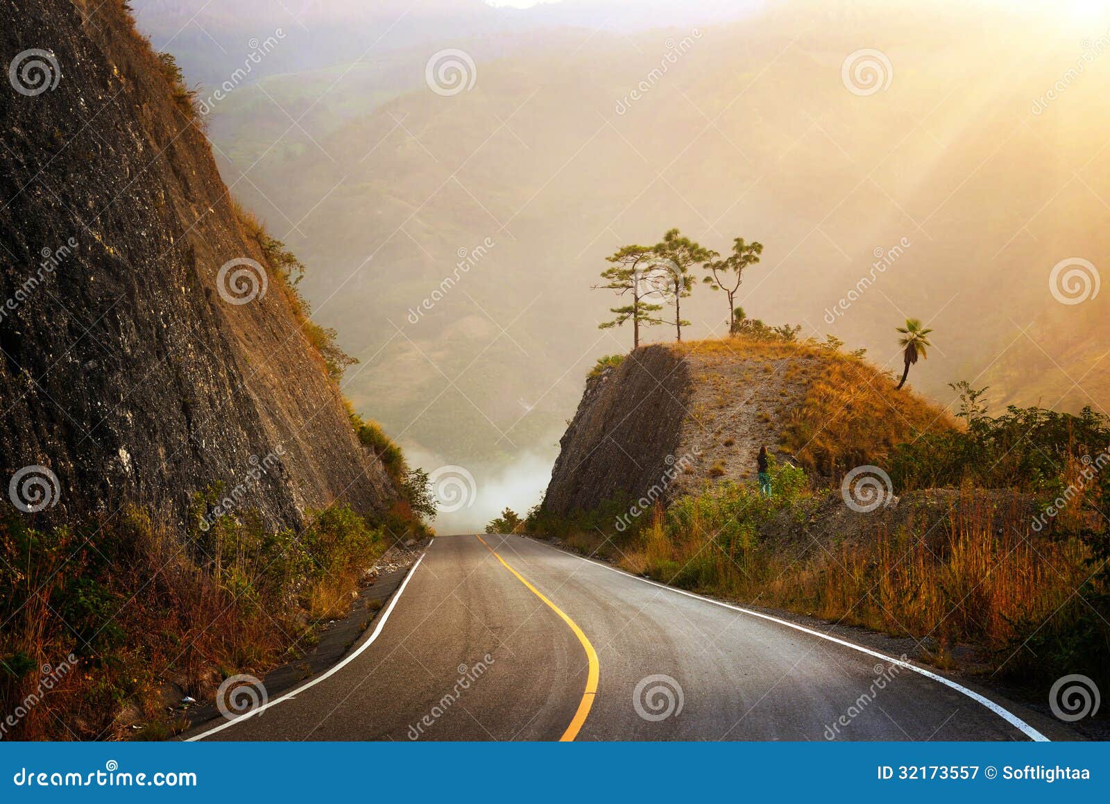 Highland Highway in Central America Stock Image - Image of hill ...
