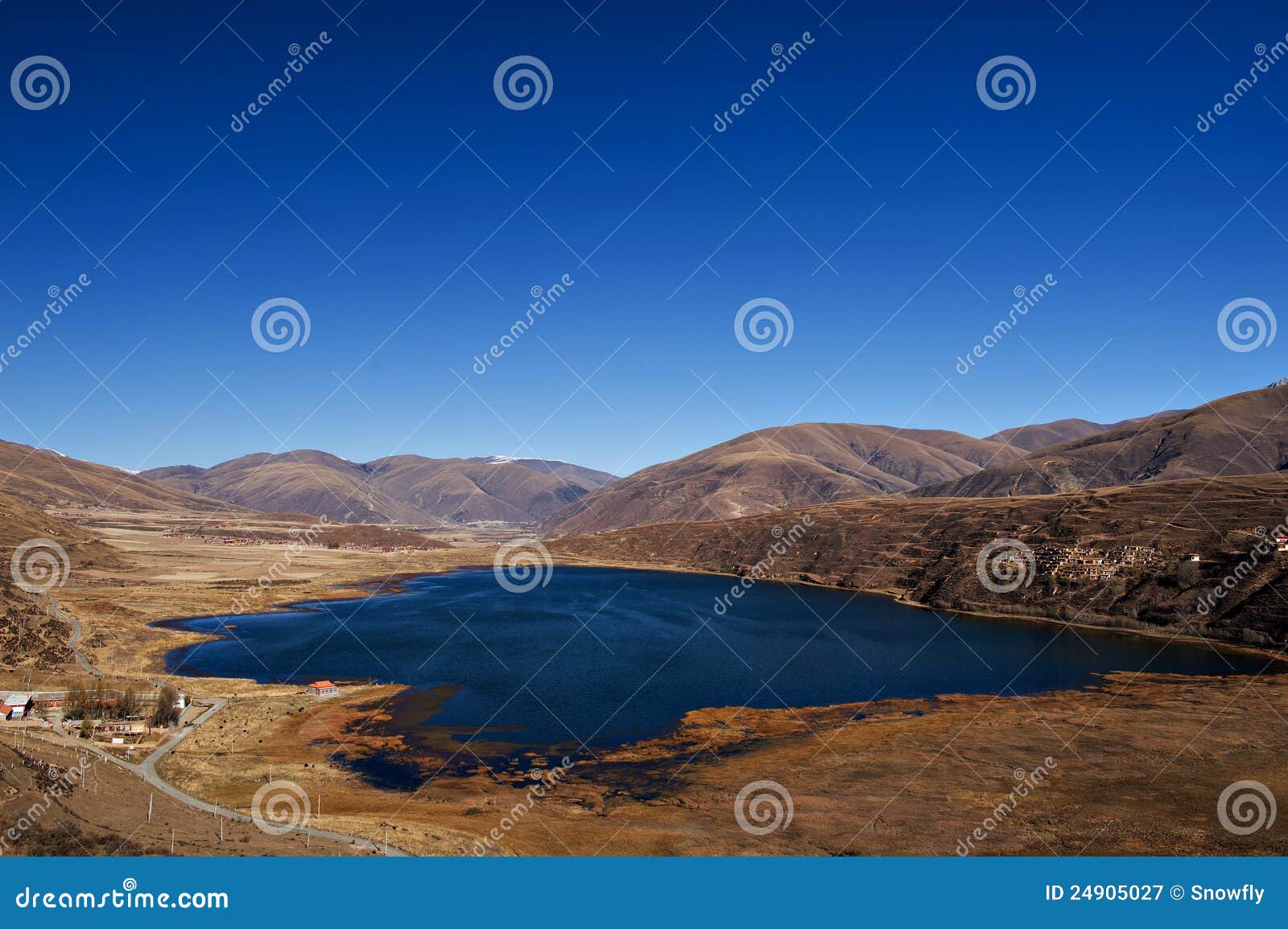 Highland landscape stock image. Image of village, sunset - 24905027