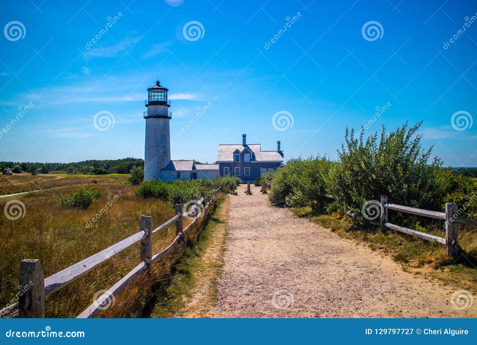 The Highland Light in Cape Cod National Seashore, Massachusetts Stock ...