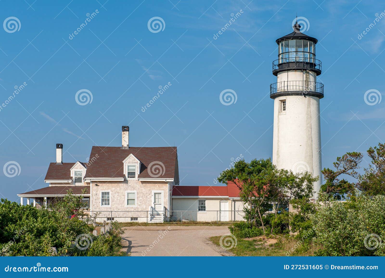 Highland Lighthouse in Cape Cod, MA Editorial Image - Image of house ...