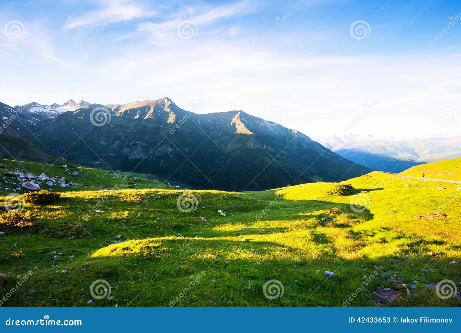 Highland Meadow in Pyrenees Stock Image - Image of scenery, travel ...