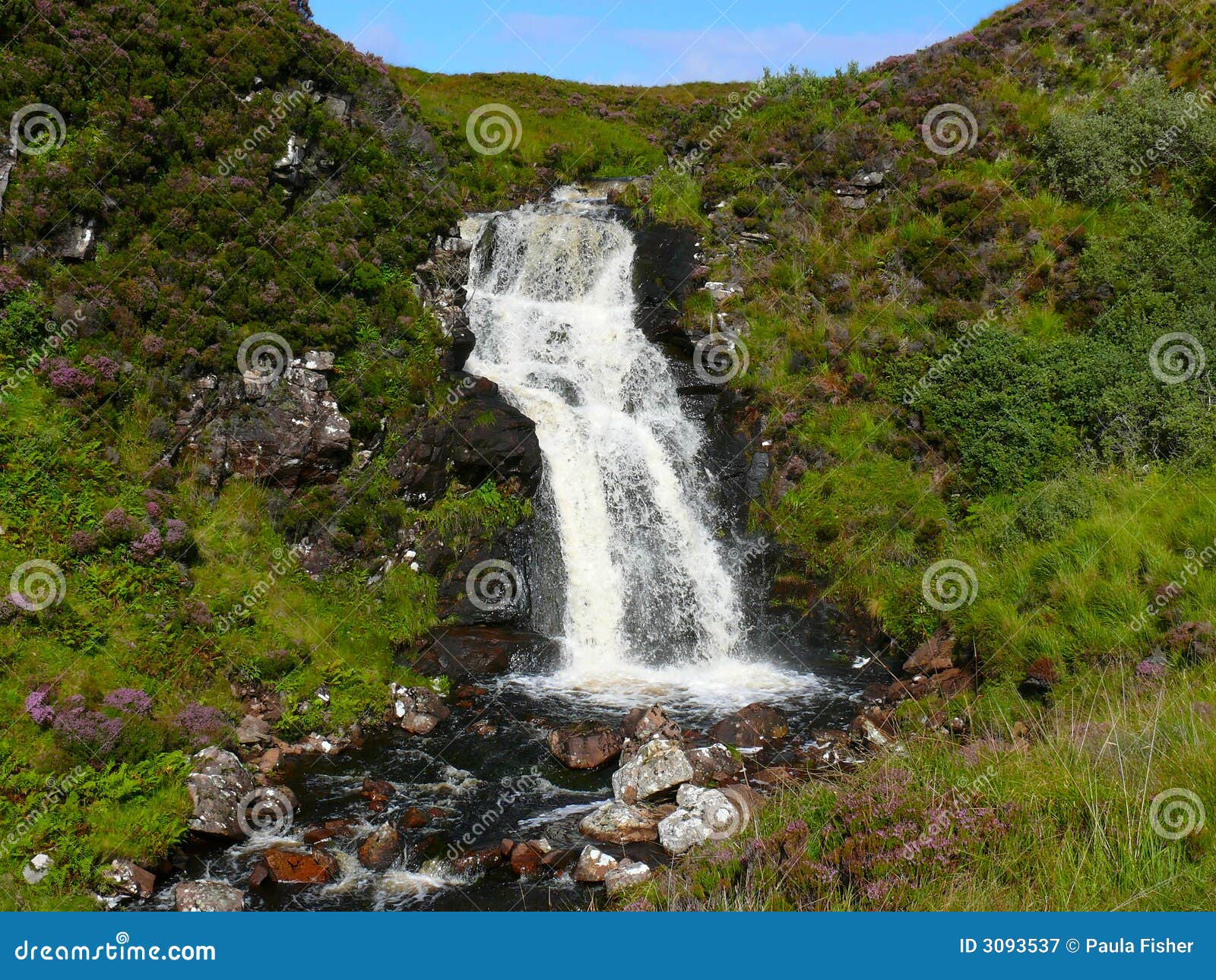Highland Waterfall stock image. Image of formation, stream - 3093537
