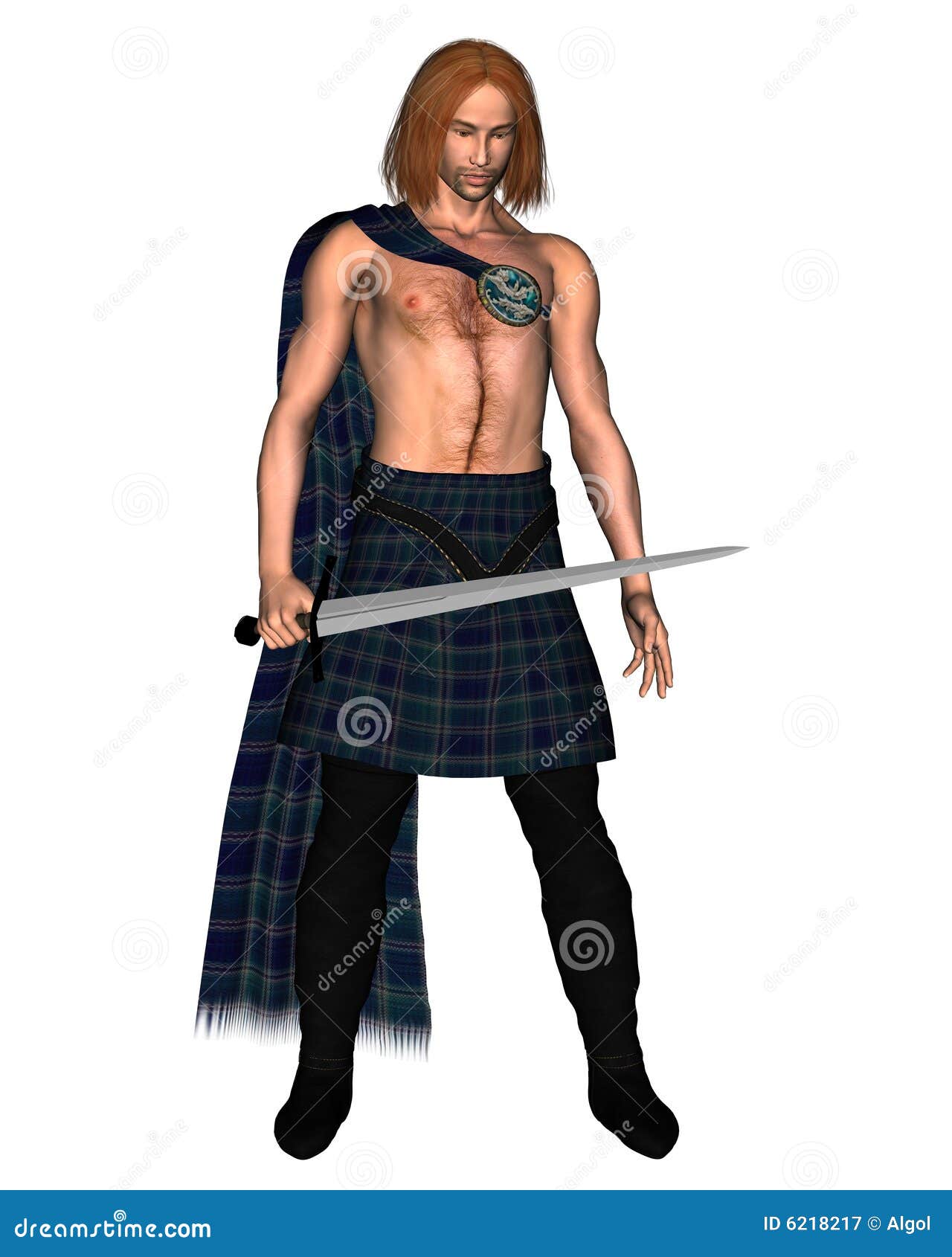 Highlander stock illustration. Illustration of scottish - 6218217