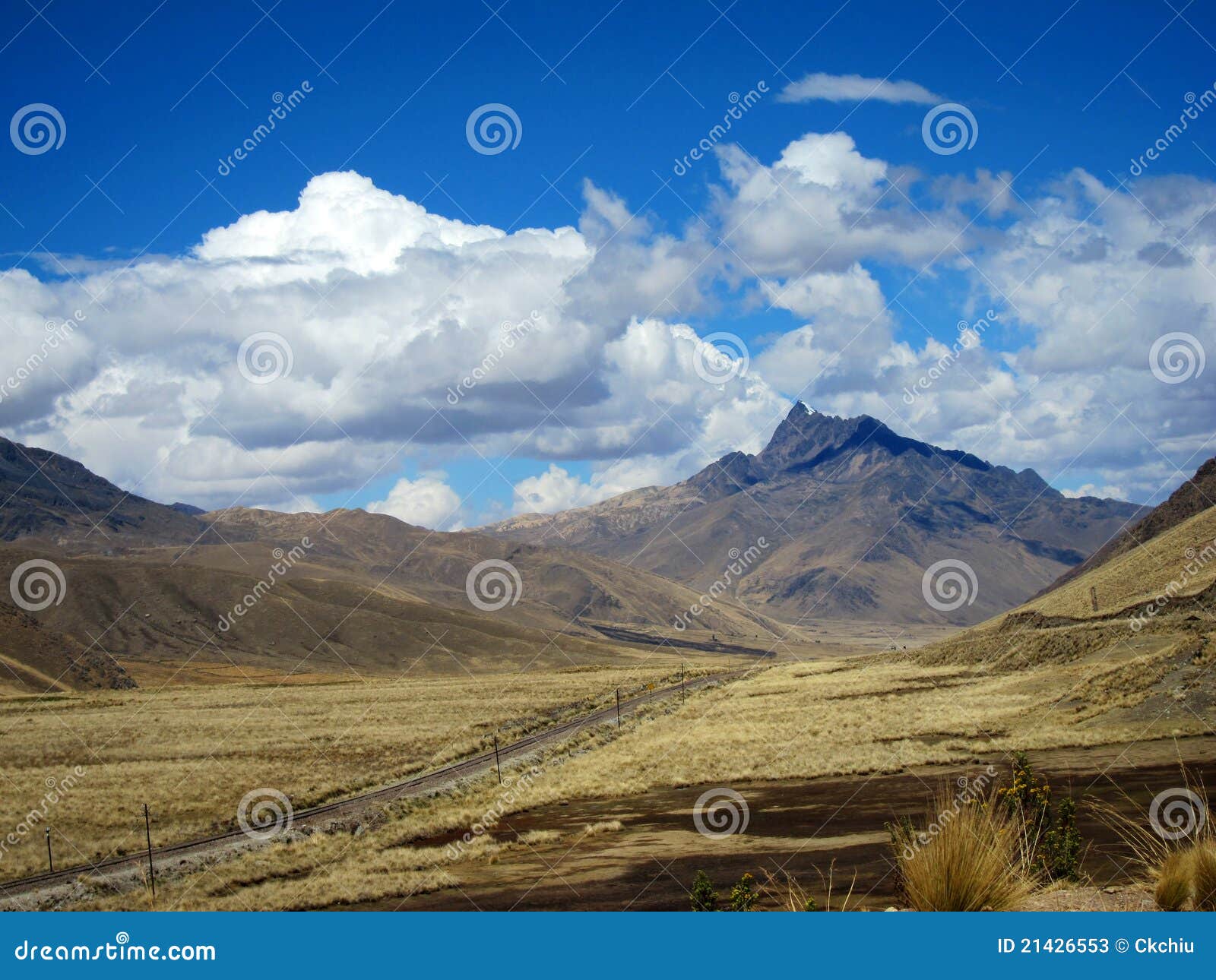 Highlands in Andes Mountains, Peru Stock Image - Image of beautiful ...