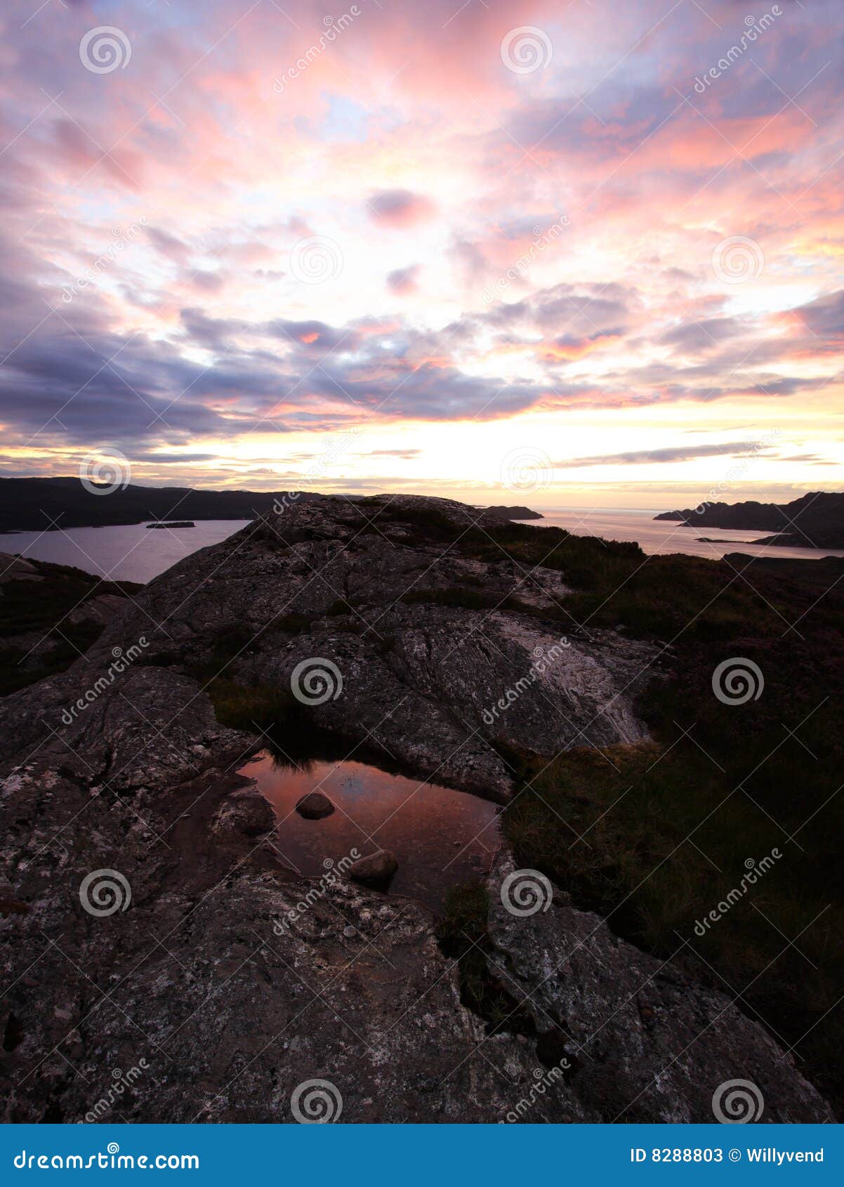 Highlands at sunset stock image. Image of scenic, country - 8288803