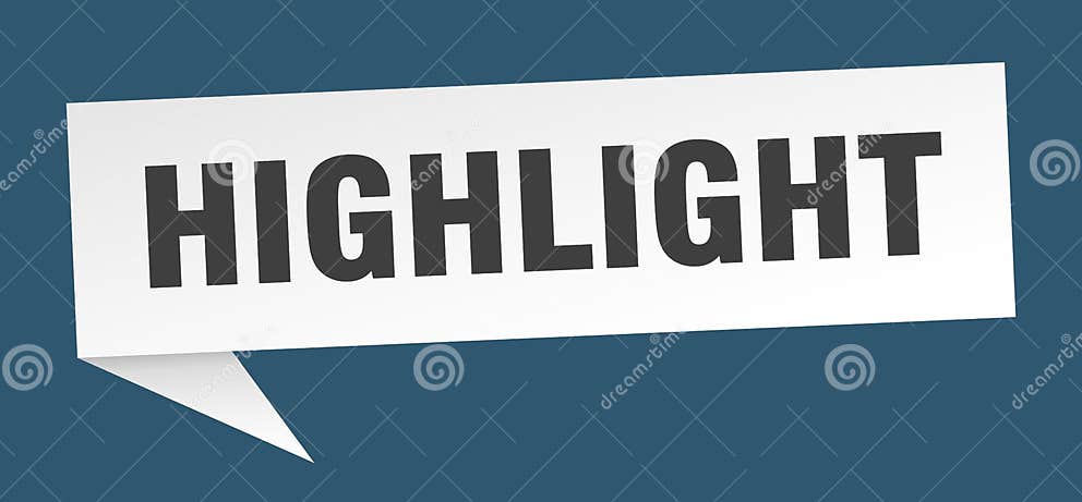 Highlight Banner. Highlight Speech Bubble Stock Vector - Illustration ...