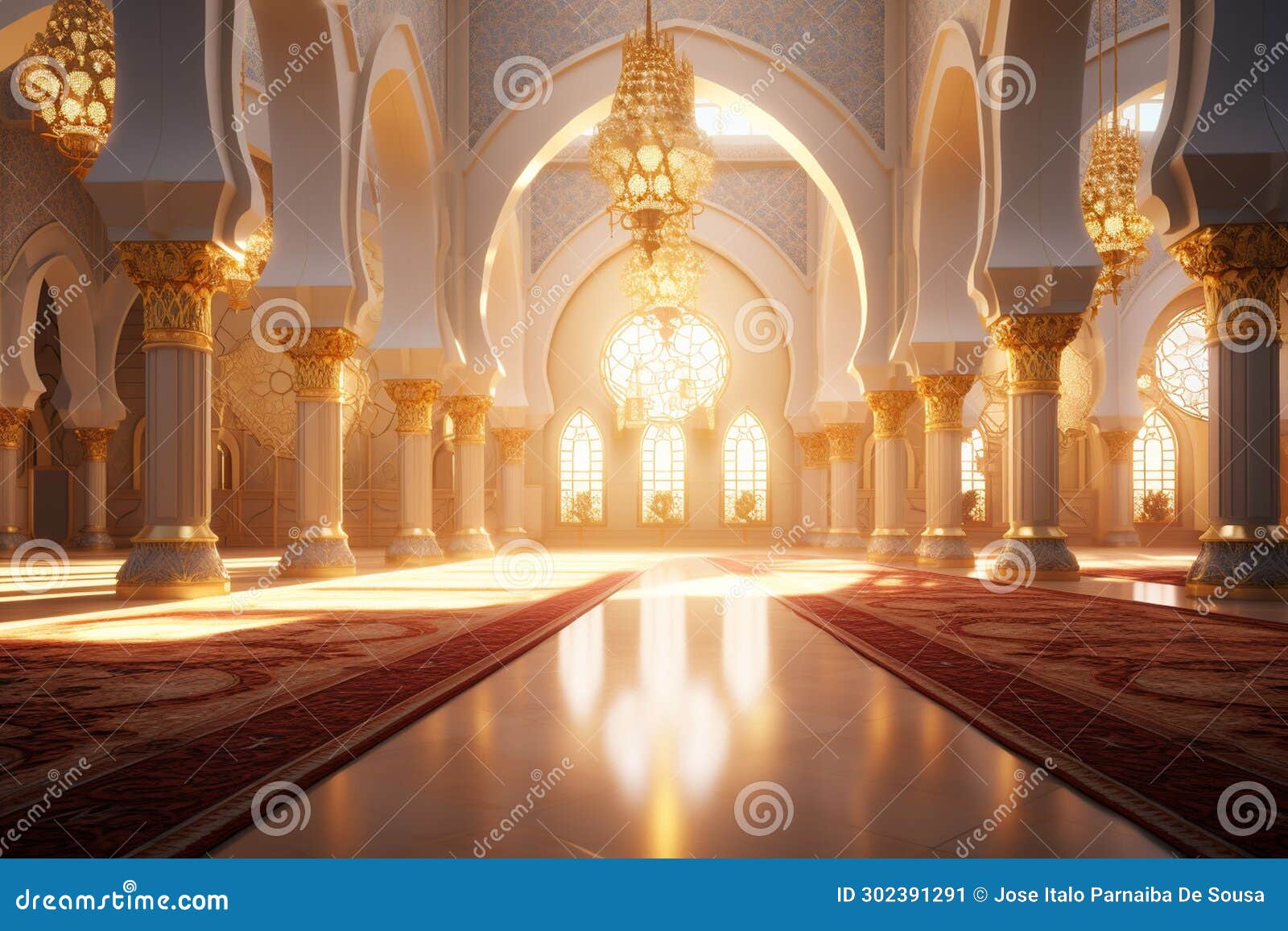 Highlight the Beauty of Mosque Architecture Stock Illustration ...