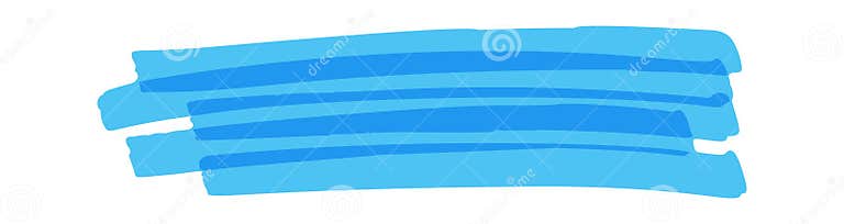 Highlight Blue Marker Lines Stroke Stock Vector - Illustration of ...