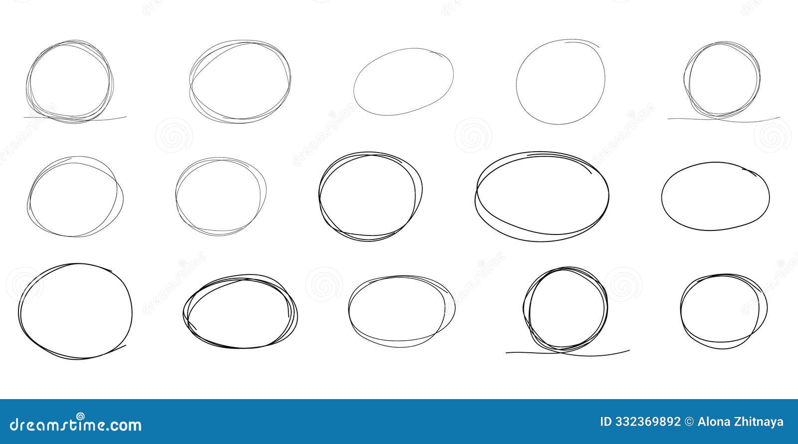 Highlight Circle Frame Cadre, Circle Doodle Scribble Round Circles for ...