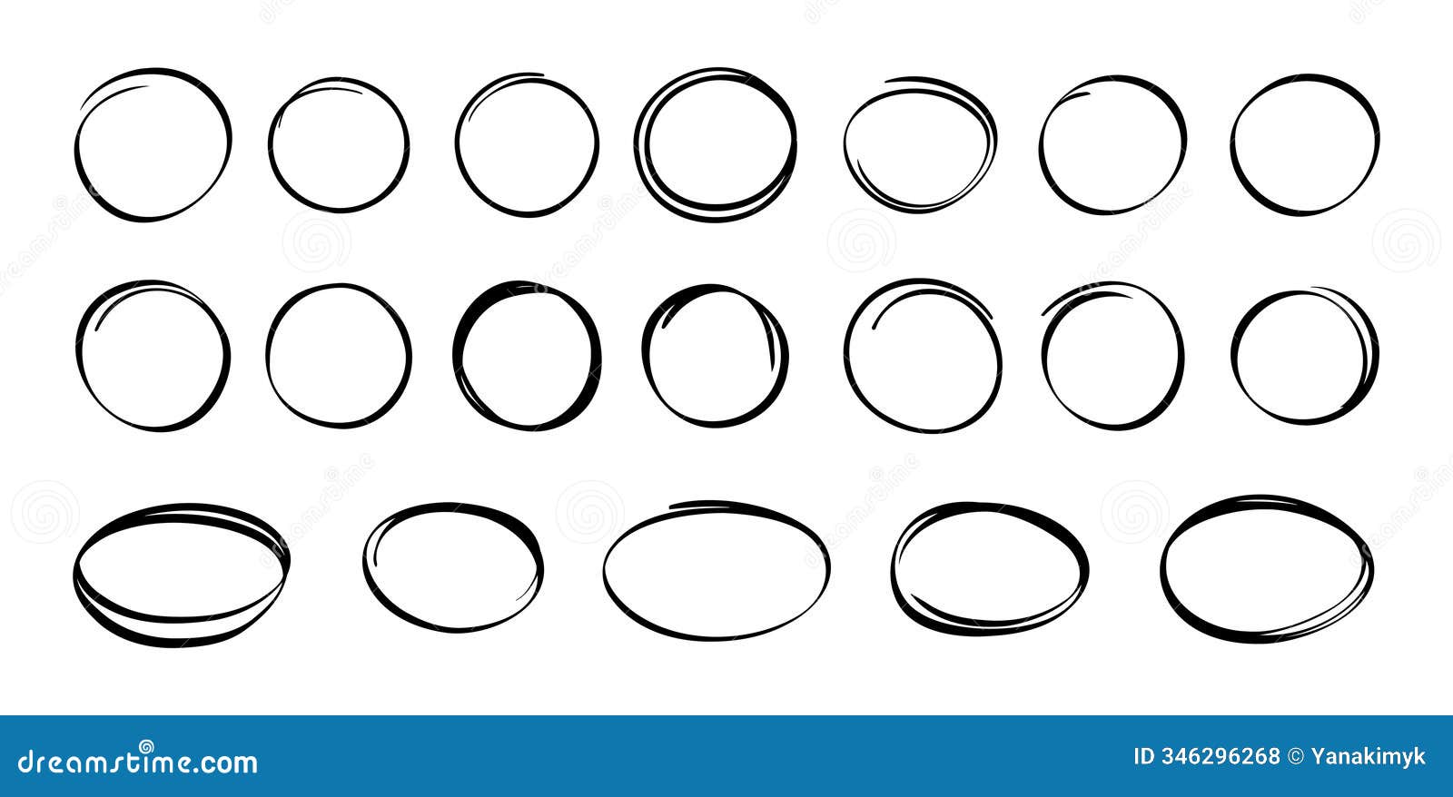 Highlight Circle Frame Cadre, Circle Doodle Scribble Round Circles For ...