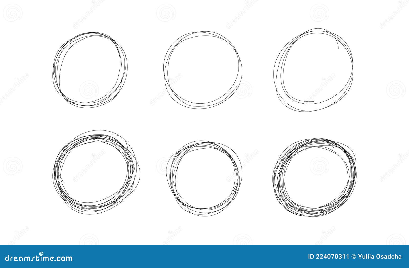 Marker Emphasis Vector Handwritten Circles, Arrows And Underlines On ...