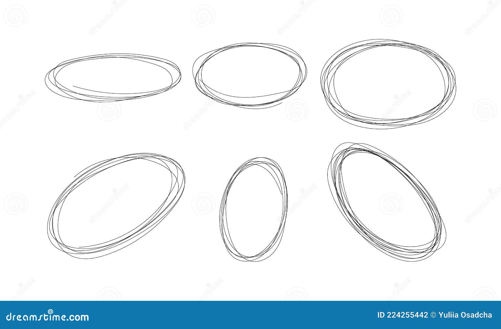 Marker Emphasis Vector Handwritten Circles, Arrows And Underlines On ...