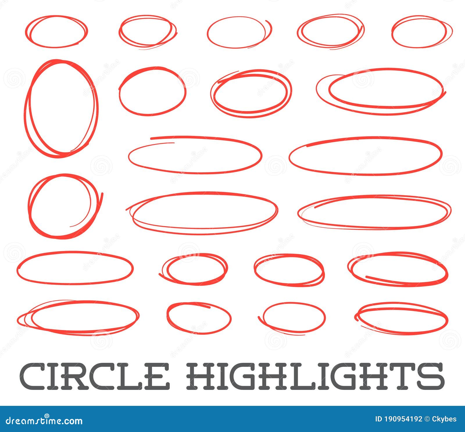 Highlight Circles Set. Vector Collection Stock Vector - Illustration of ...