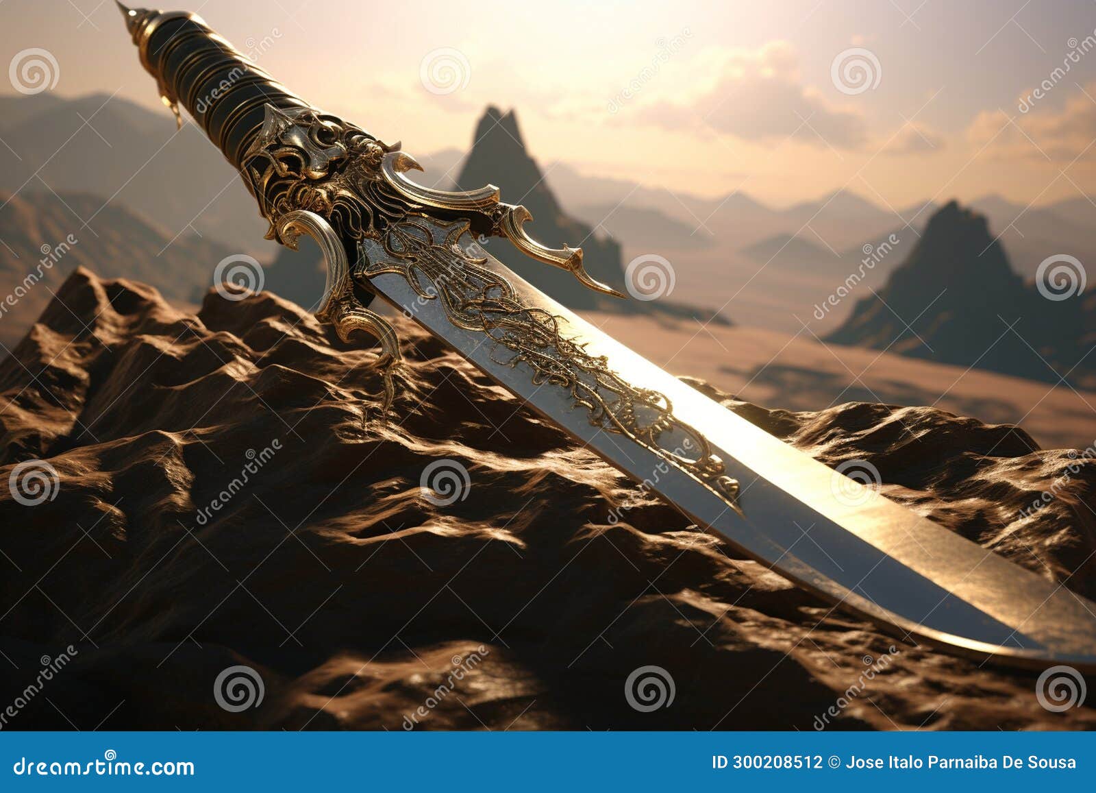 Highlight a Collection of Exotic Scimitars and Stock Illustration ...