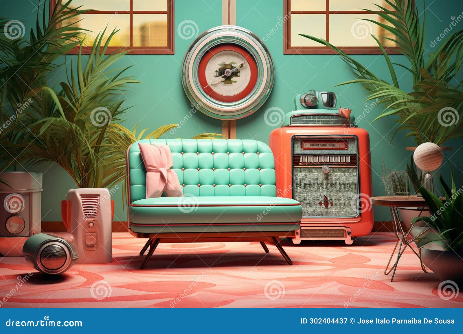 Highlight the Concept of Nostalgia and Retro Stock Illustration ...