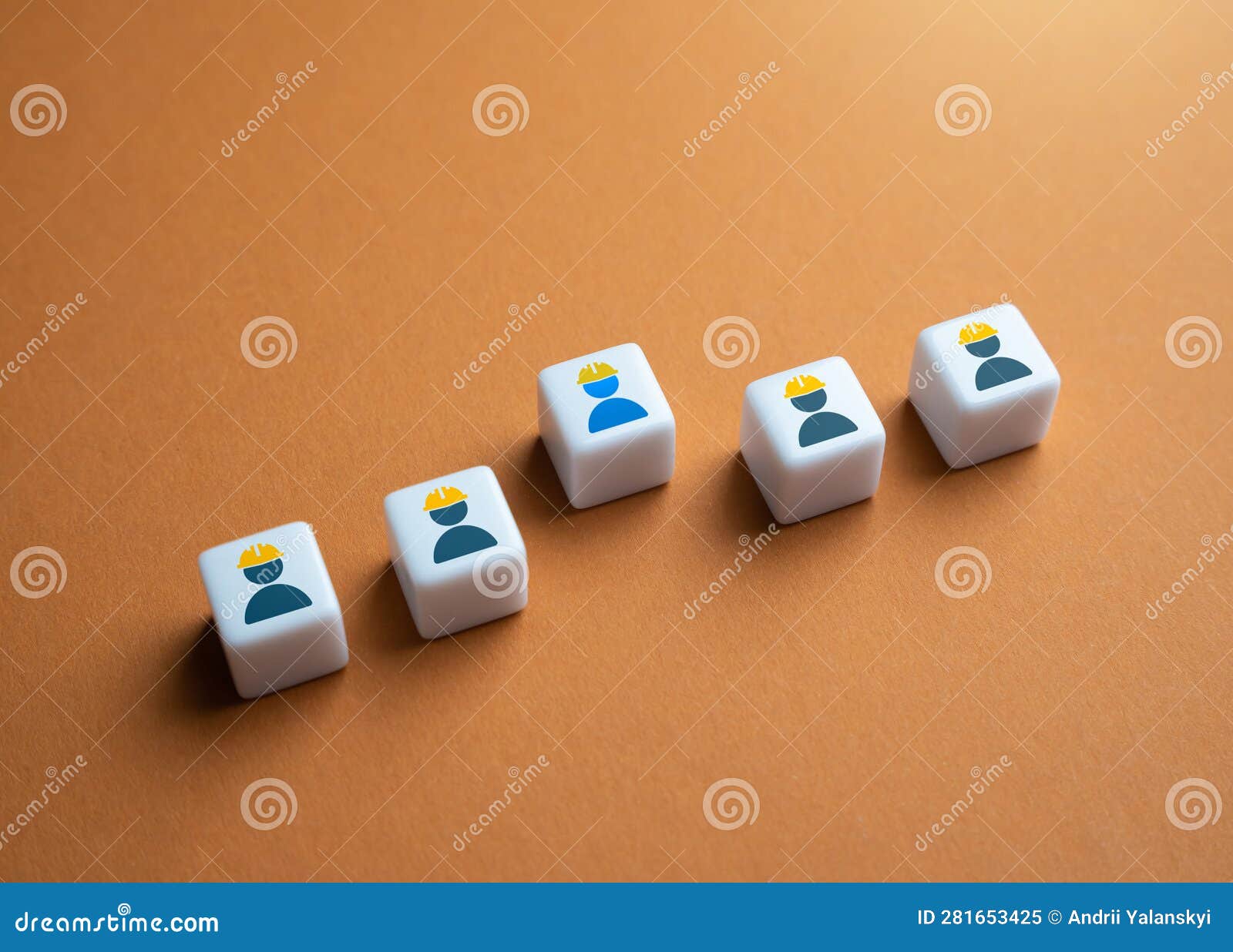 Highlight a Distinguished Worker. Stock Image - Image of promising ...