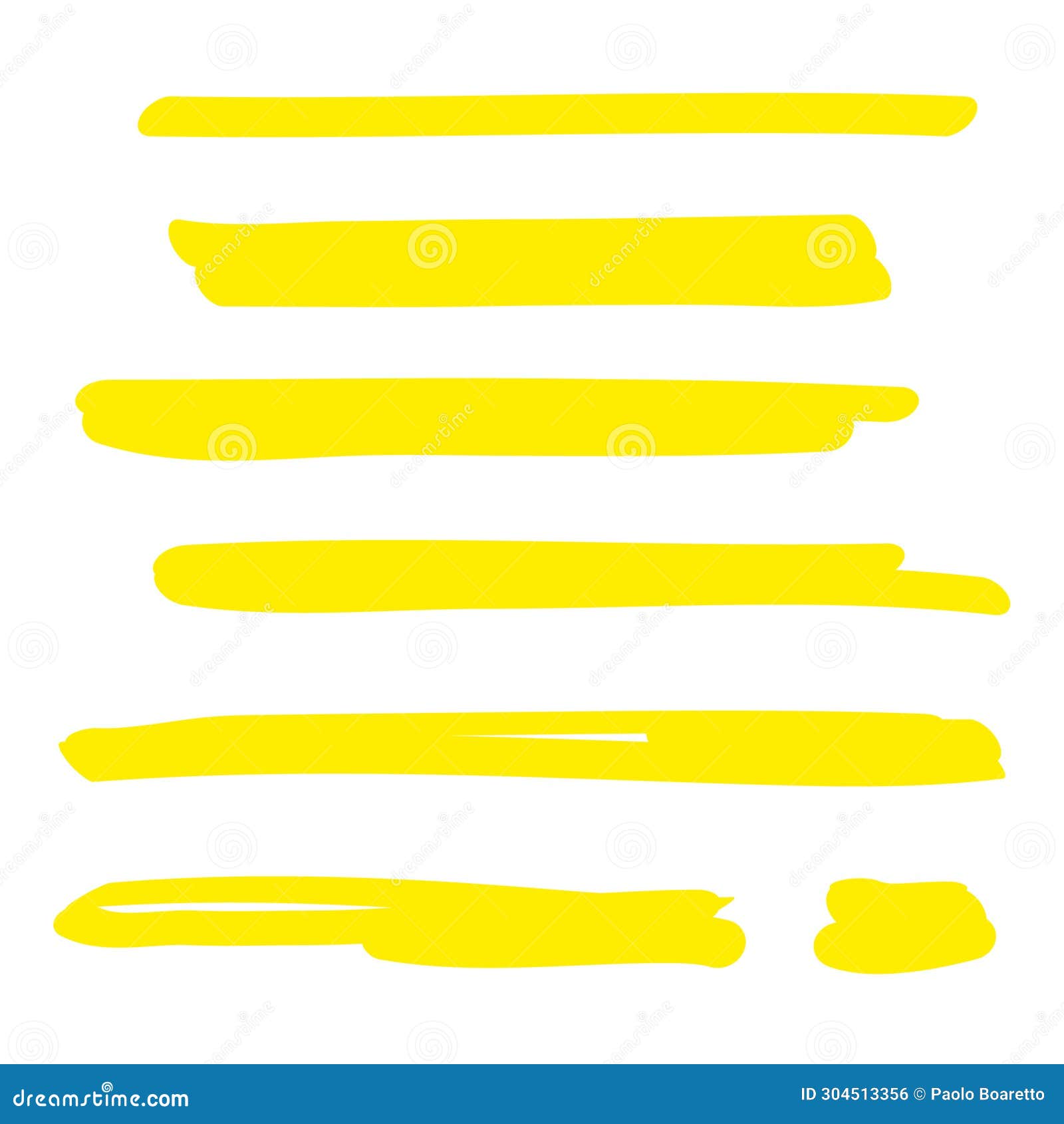 Highlight Indicator. Highlight Yellow Strokes Stock Illustration ...