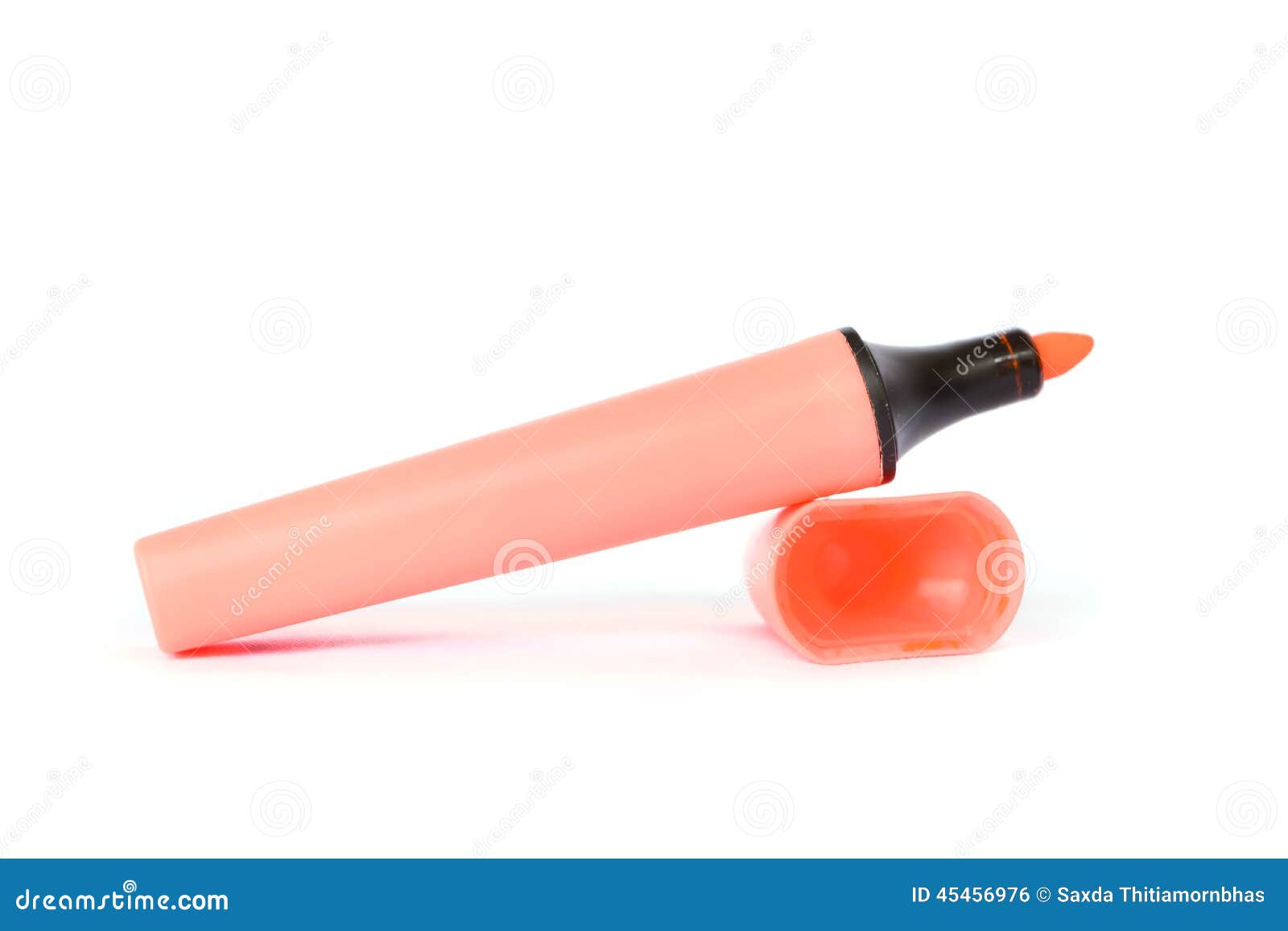 Highlight pen stock photo. Image of stationary, pink - 45456976