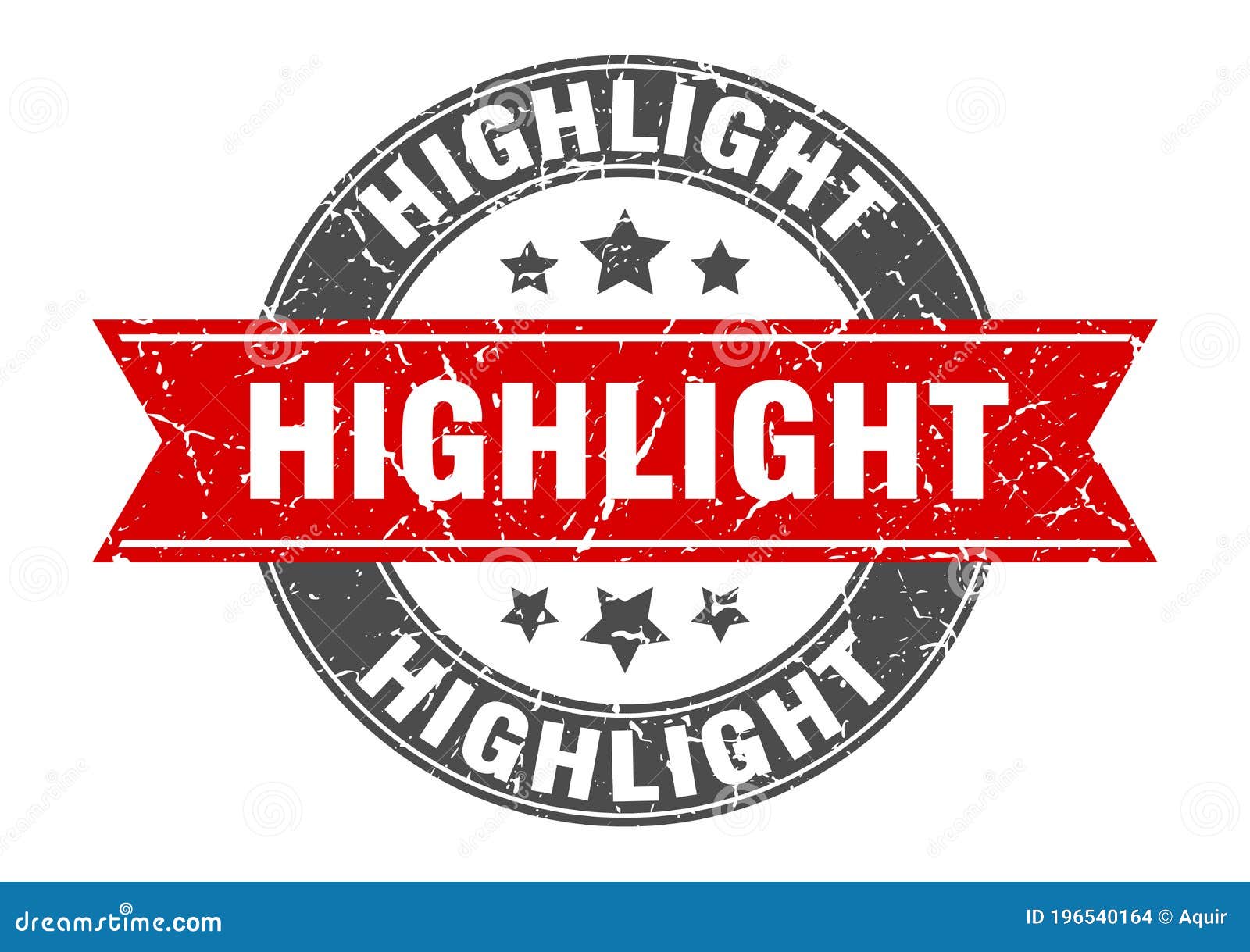 Highlight Round Stamp with Ribbon. Label Sign Stock Vector ...