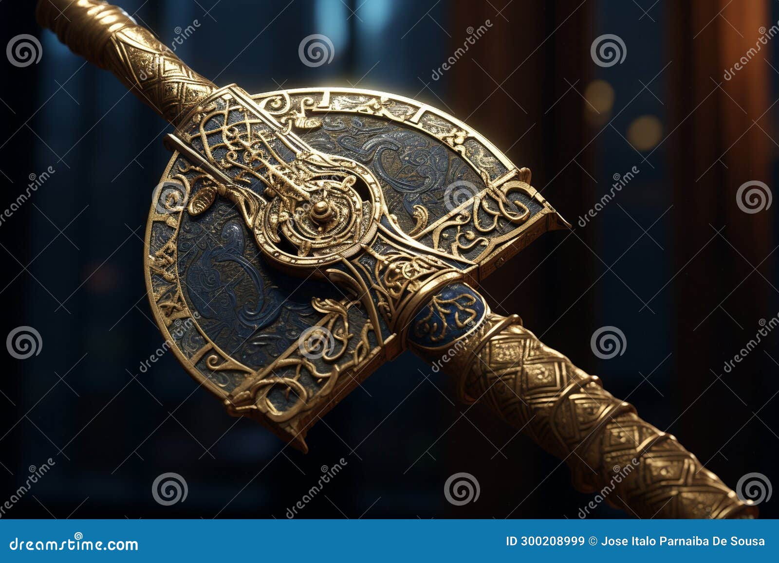 Highlight a Series of Ornate Medieval Axes Stock Illustration ...